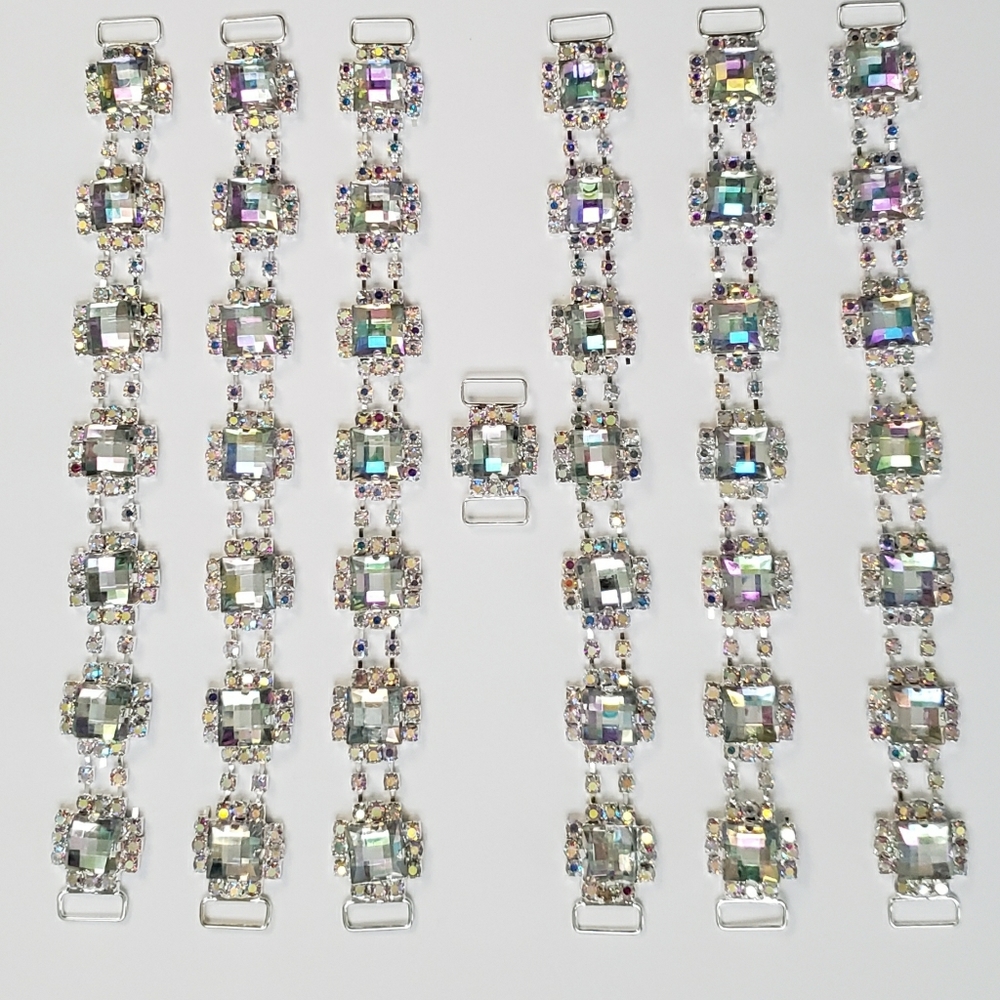 Crystal Irridescent Competition Bikini Connectors - Gem